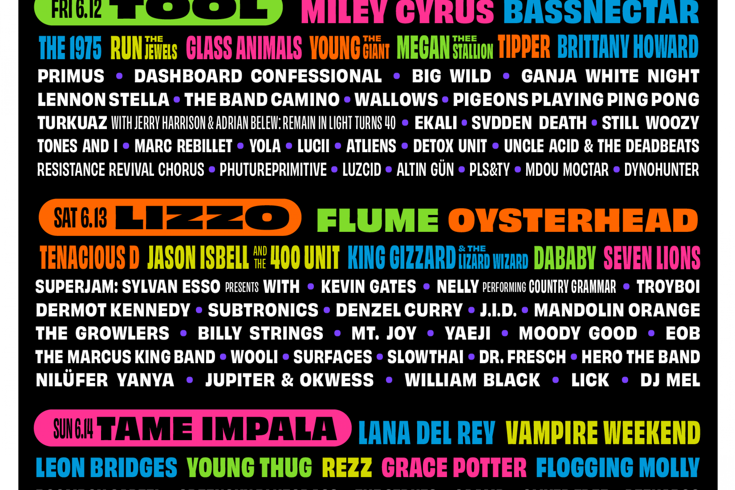 Bonnaroo 2020 :: Lineup Out Now! Tool, Tame Impala, Vampire Weekend ...